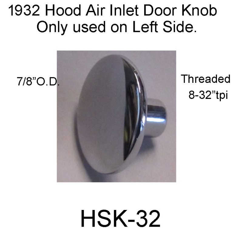1932 BUICK Hood Air Door Chrome Knob. HSK-32 - Bob's Automobilia